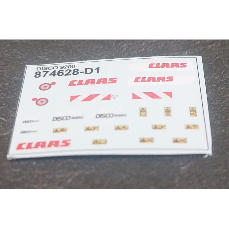 Decals Claas Disco 9200c, 4,50